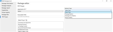 need help in applying file redirection fixup in msix packaging tool