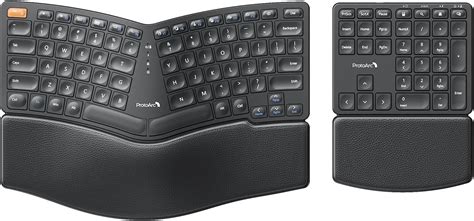 Protoarc Wireless Ergonomic Keyboard Ek04 2 4ghz Wireless Ergo Keyboard With Separate Numeric