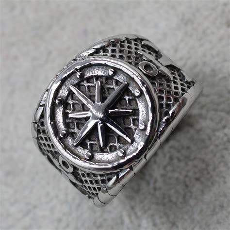 Печатка Мужская № 31 Компас Вигингов Ширина 20 Мм Stainless Steel ...
