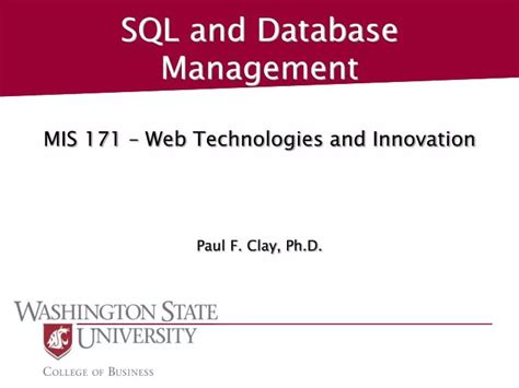 PPT SQL And Database Management PowerPoint Presentation Free Download ID 4536879