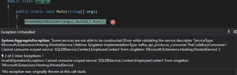 Resolved Cannot Consume Scoped Service From IHostedService