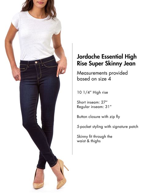 Jordache Womens Essential High Rise Super Skinny Jean Available In 28