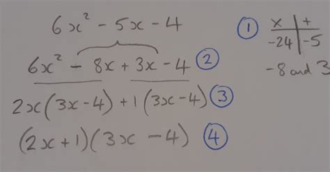Factorising Non Monic Quadratics A Departments View Geomaths