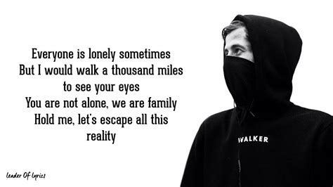 Alan Walker Lyrics Wallpapers Wallpaper Cave