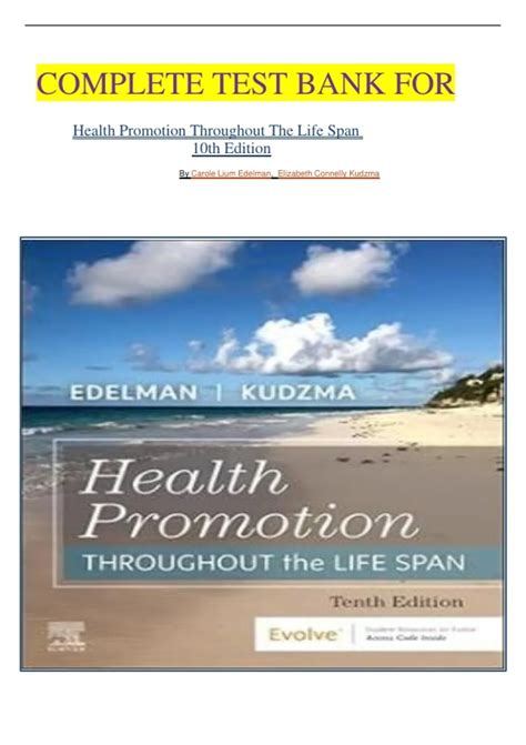 Complete Test Bank For Health Promotion Throughout The Life Span 10th