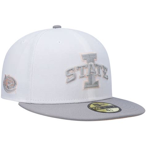 New Era Iowa State Cyclones Whitegray Neutral Apricot 59fifty Fitted