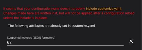 Customize Include Customize Yaml Causing An Error In The Config Configuration Home