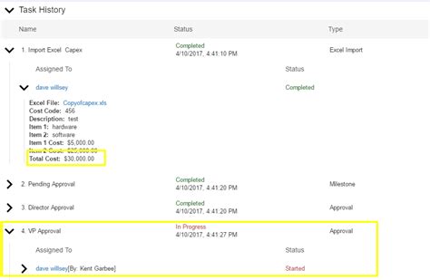 Standard Task Excel Import Integrify 7