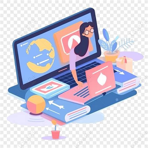 3d 온라인 웹 세미나교육동영상웨비나 Png 일러스트 무료 다운로드 Lovepik