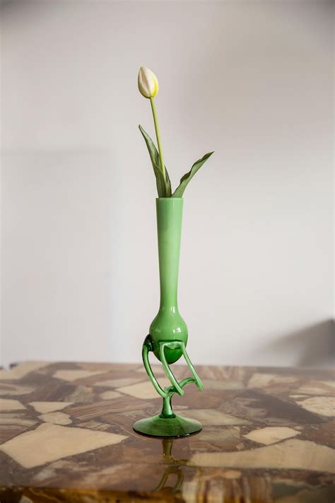 Small Mid Century Green Artistic Vase Europe 1960s For Sale At 1stdibs
