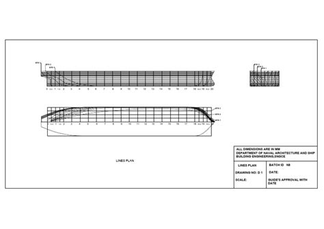 Lines Plan Drawing 1 Pdf Ships Shipping