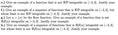 solved e give an example of a function that is not rd