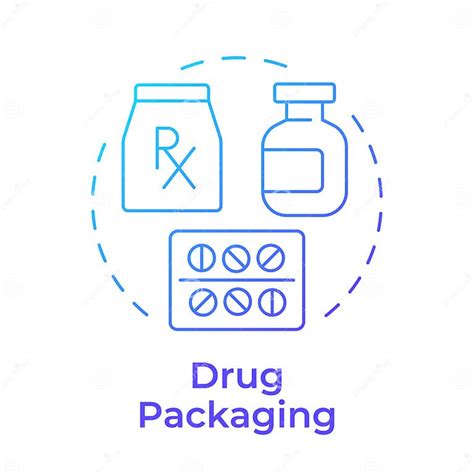 Drup Packaging Blue Gradient Concept Icon Stock Vector Illustration