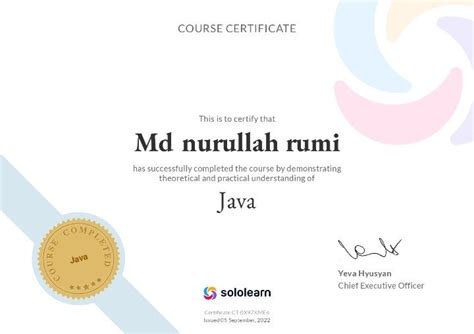 nurullah rumi on linkedin successfully completed the java course from