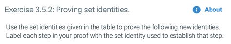 exercise 3 5 2 proving set identities about use the