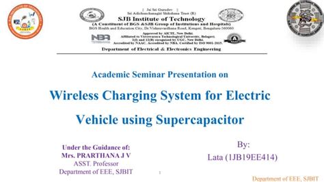 Wireless Charging System For Electric Vehicles Using Supercapacitor Ppt