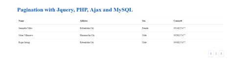 Pagination Using Ajax JQuery PHP And MySQL Database