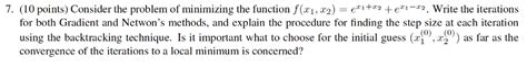 7 10 points consider the problem of minimizing the