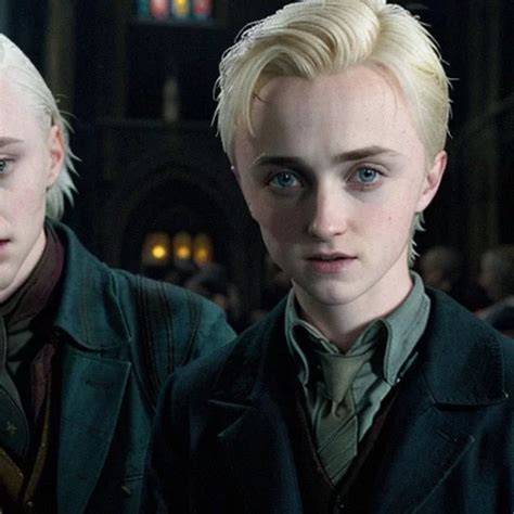 Ai Art Generator Tom Felton As Draco Malfoy And Daniel Radcliffe As Harry Potter Kiss
