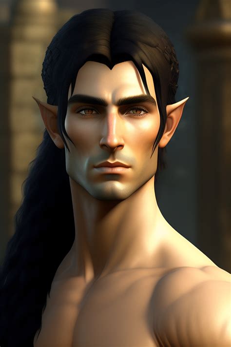Lexica Male Elf With Black Hair Detailed England