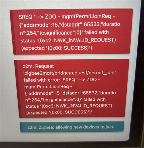 zigbee2mqtt fehler beim anlernen aktivieren allgemein simon42