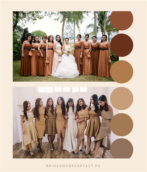 A Hue For Two Wedding Colour Scheme Shades Of Brown Wedding Colors
