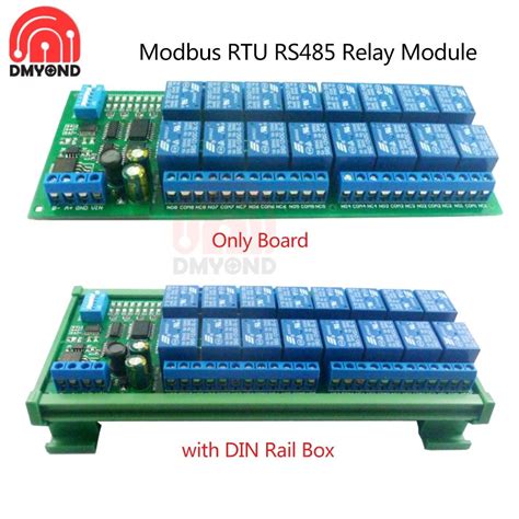 Modbus Rtu 12v 10a 16 Kanal Din Schiene Box Plc Expansion Board Rs485 Relais Modul Modbus Rtu