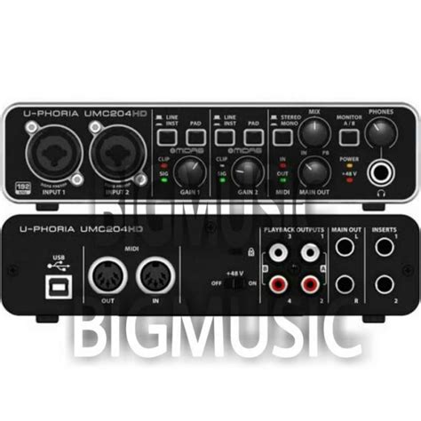 Promo Soundcard Behringer U Phoria Umc204 Hd Original Umc204hd Usb