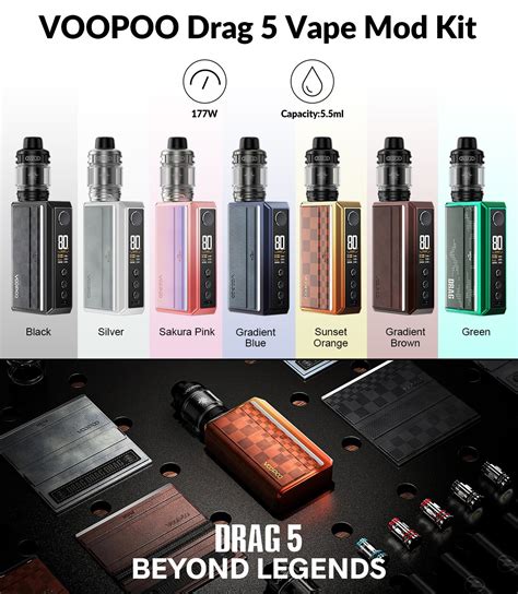 Voopoo Drag 5 Vape Mod Kit Best Performance Vapesourcing