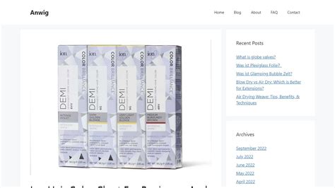 Ion Permanent Creme Hair Color Chart Beauty Tips