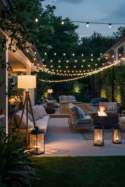 Creative Outdoor Lighting Ideas Outdoor String Lights Patio Festoon Lights Outdoor Backyard