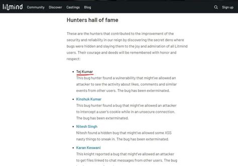 Halloffame Cybersecurity Vulnerability Webapplicationsecurity