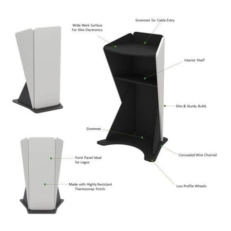 Avf Lex17 Slim Contemporary Lectern Conference Room Av