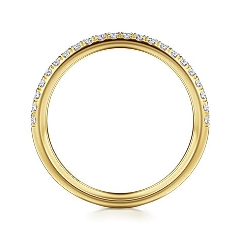 14k Yellow Gold Diamond Wedding Band Warwick Jewelers