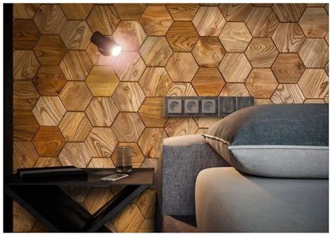 Деревянные 3д панели в интерьере фото