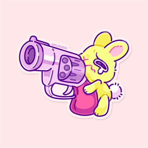 Gun Bun Vinyl Sticker Shop I Am Luna Sol