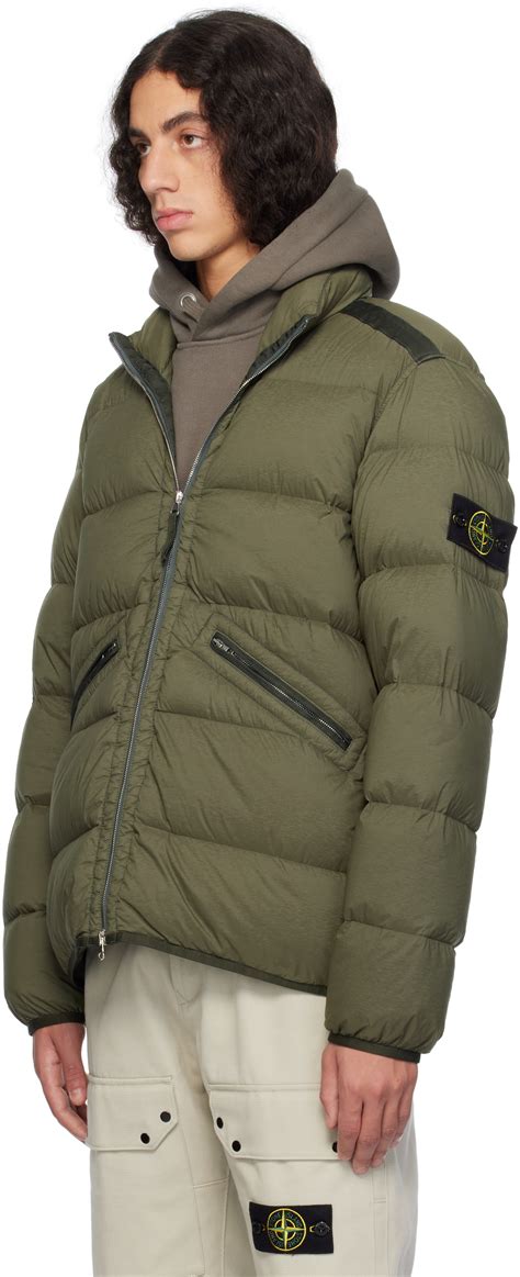 Stone Island Khaki 43028 Seamless Tunnel Nylon Down Jacket Stone Island