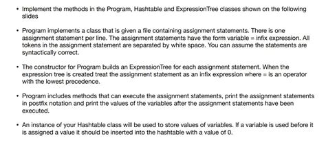 Solved Implement The Methods In The Program Hashtable And