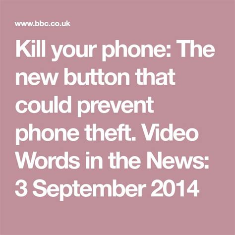 Prevent Phone Theft With The New Button