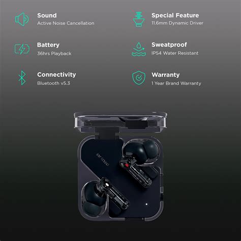 Buy Nothing Ear 2 A10600027 TWS Earbuds with Active Noise Cancellation ...