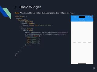 Basic Introduction Flutter Framework Pdf Programming Languages Computing