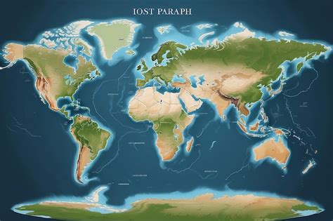 색 바탕에 고립된 세계 지도 터 평평한 지구 지도 템플릿 프리미엄 사진