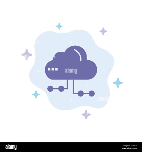Cloud Share Computing Network Blue Icon On Abstract Cloud Background Stock Vector Image And Art