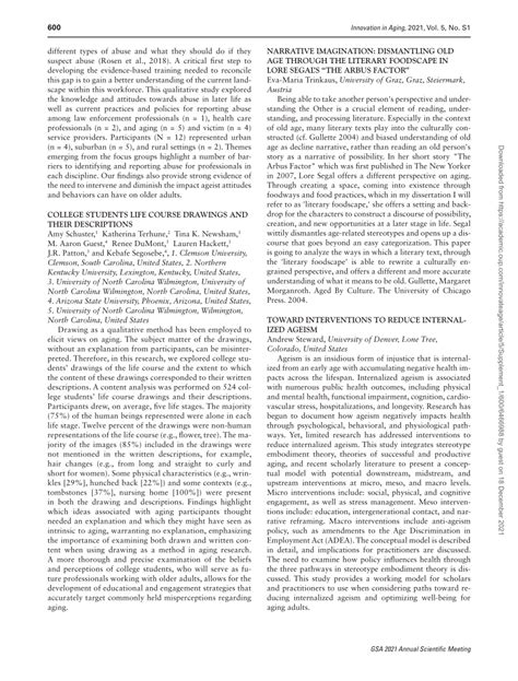 Pdf Toward Interventions To Reduce Internalized Ageism