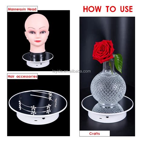 360 Degree Rotating Turntable For Photography Battery Usb Motorized Display Stand