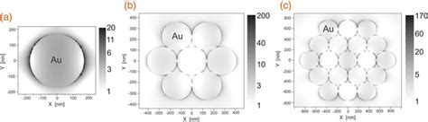 Distributions Of The Enhancement Factor Of The Light Intensity On Au