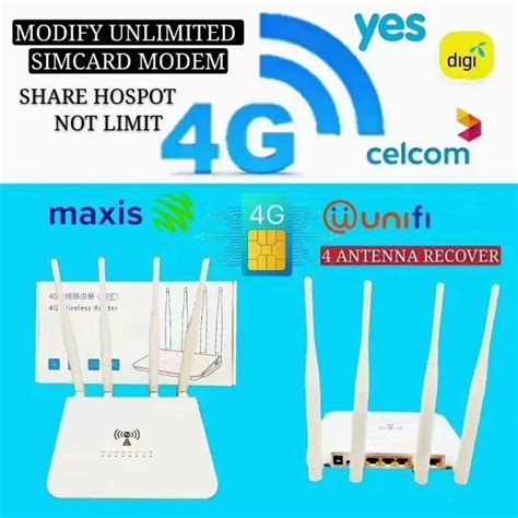 4G WIRELESS MODEM 火爆款破解款支持各种SIM卡公司 插上SIM卡马上就可无限分享WIFI Shopee Malaysia
