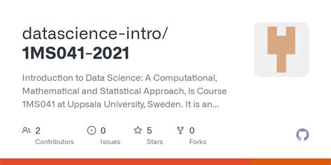 Github Datascience Intro1ms041 2021 Introduction To Data Science A