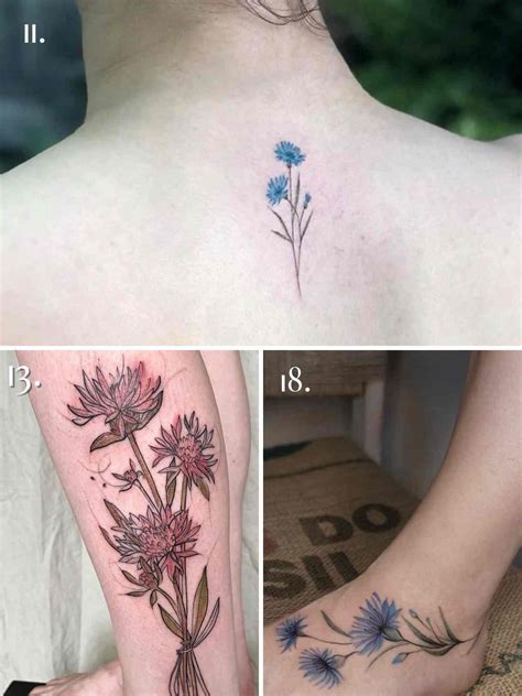 61 Blue Cornflower Tattoo Designs And Ideas Tattoo Glee
