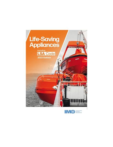 Life Saving Appliances Including Lsa Code Digital Náutica Cartamar